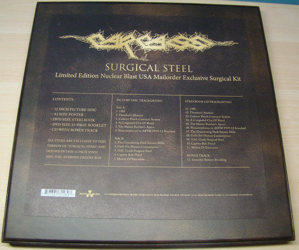 Carcass ‎– Surgical Steel BOX SET – Bionic Records